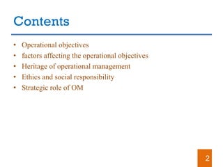 Operational management | PDF