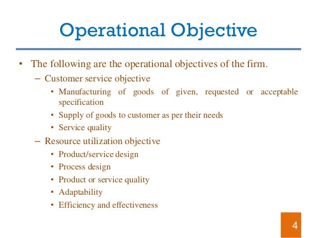 Operational management
