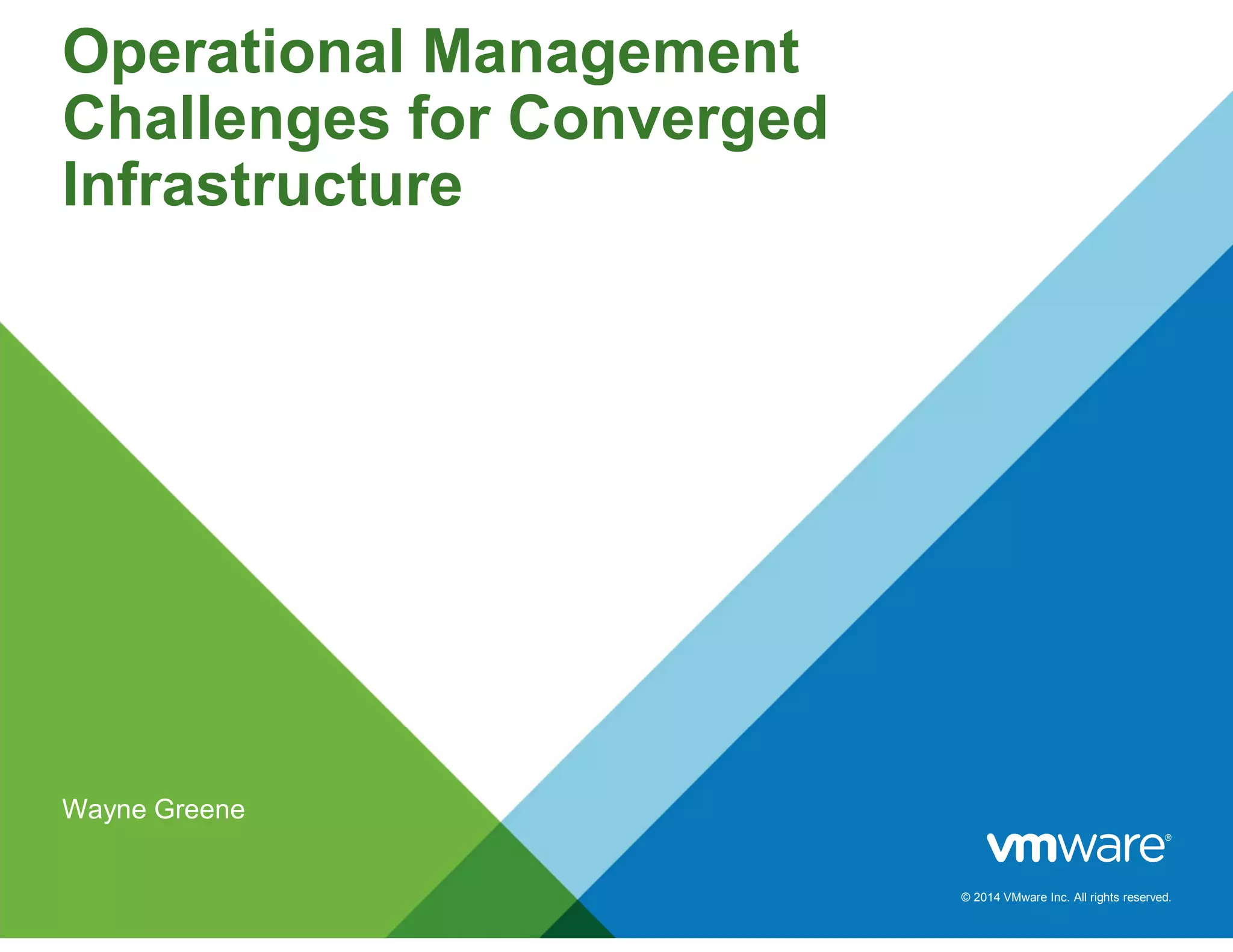 Operational Management Challenges for Converged Infrastructure | PDF