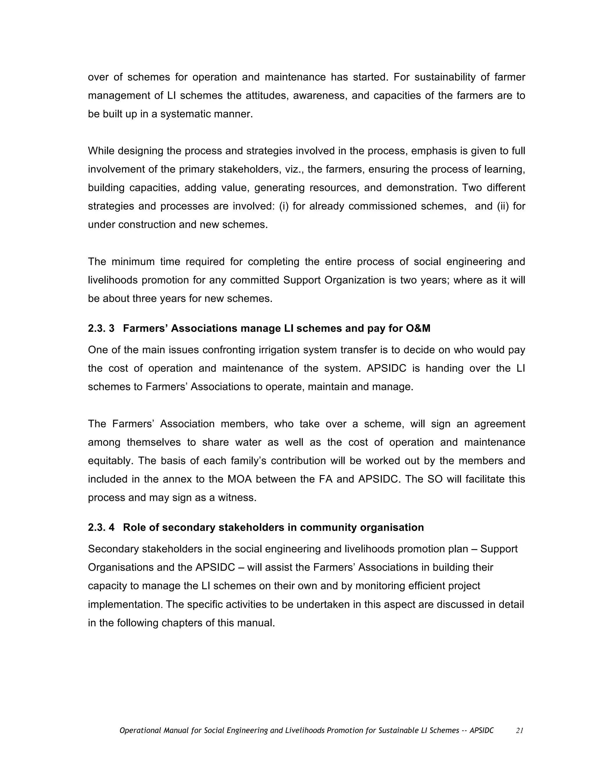 Social Engineering Livelihoods Promotion Plan - Irrigation schemes | PDF