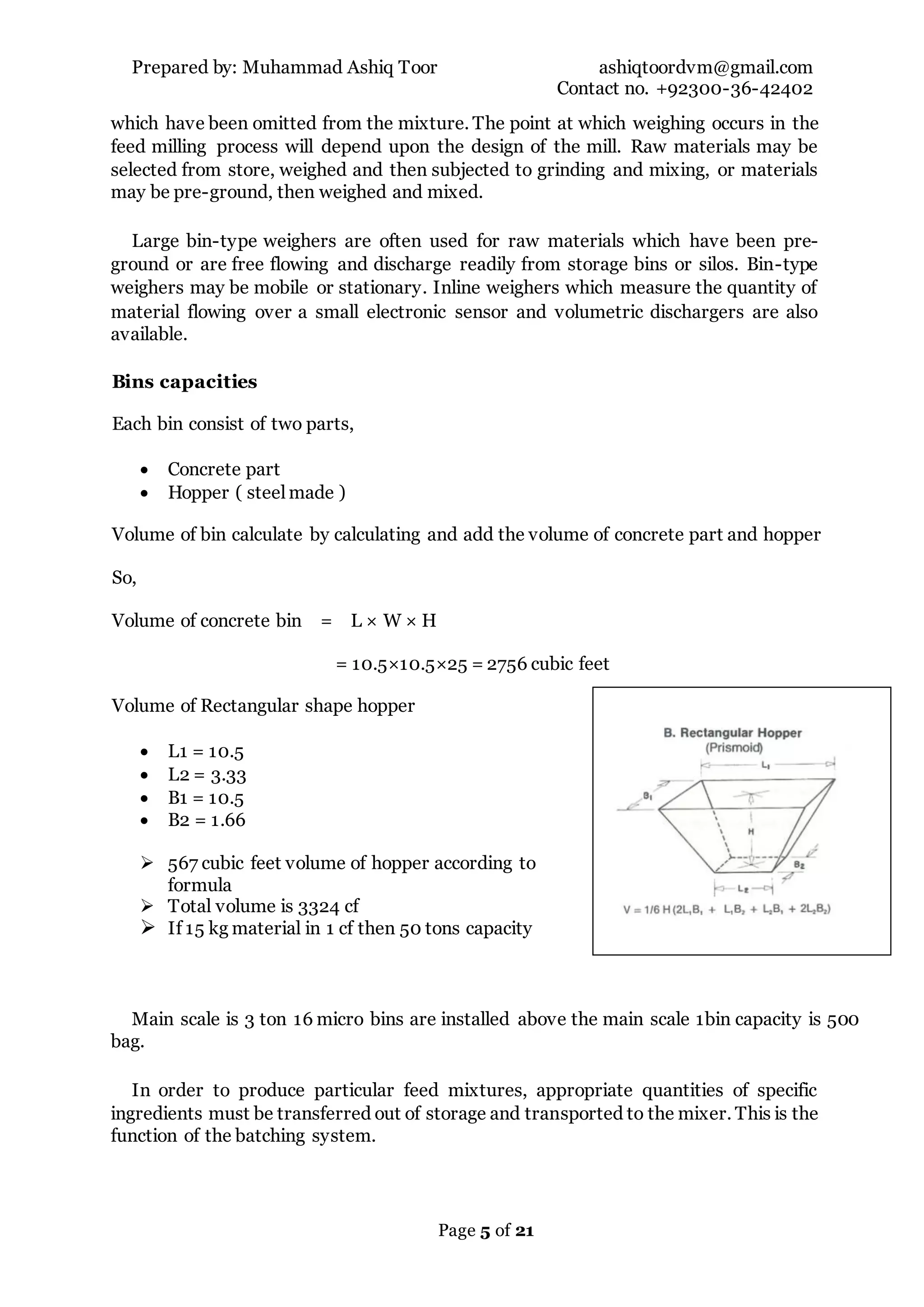 Operational mechanisms of feed mill | DOCX