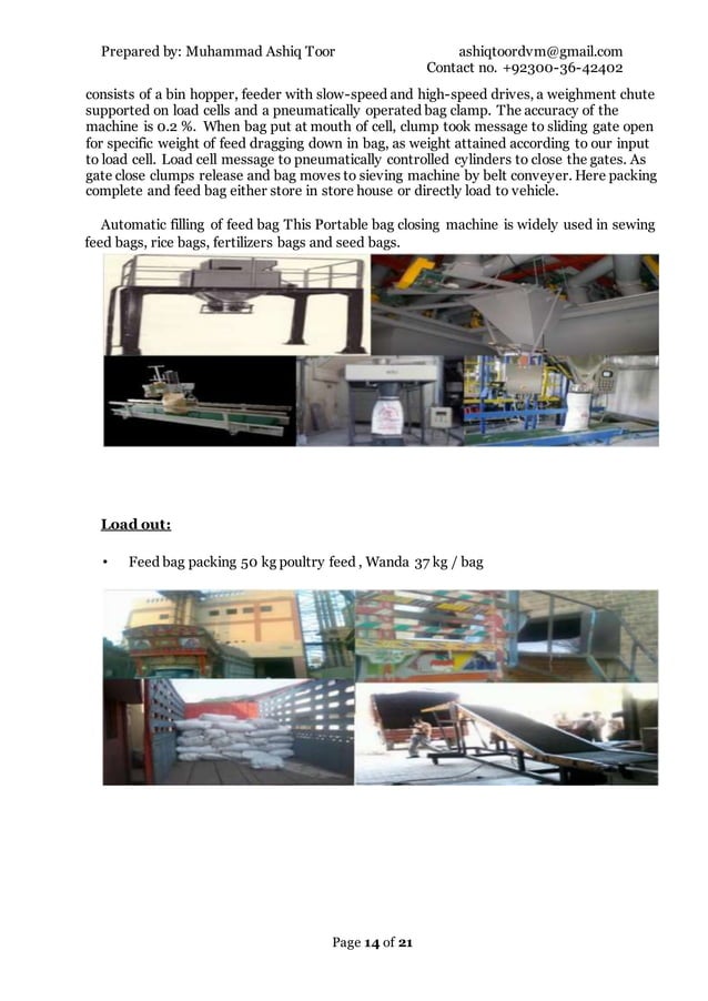 Operational mechanisms of feed mill | DOCX | Agriculture | Industries