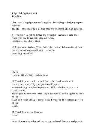 OPERATIONAL PLANNING WORKSHEET (ICS 215) 1. Incident Nam.docx
