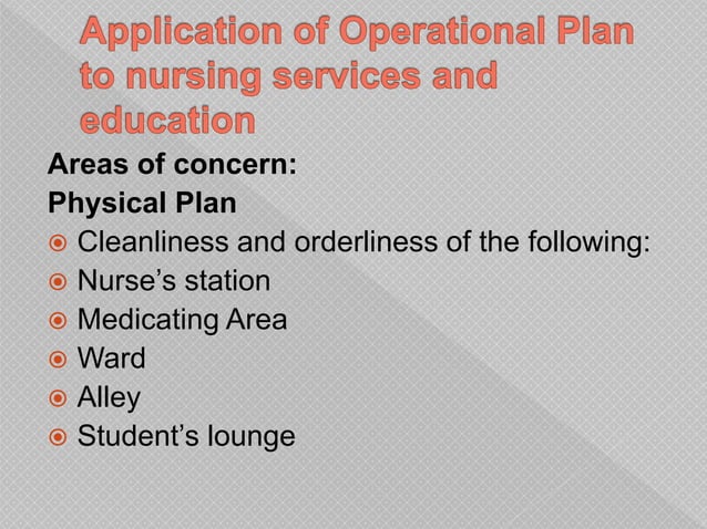 operational plan ppt.pptx nursing management | PPTX