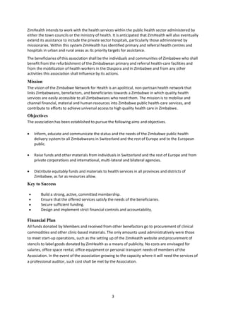 Operational plan zim health 2008_2013 | PDF