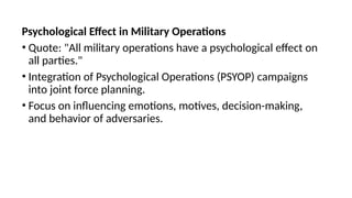 Operational Psychology branch of military psychology | PPTX