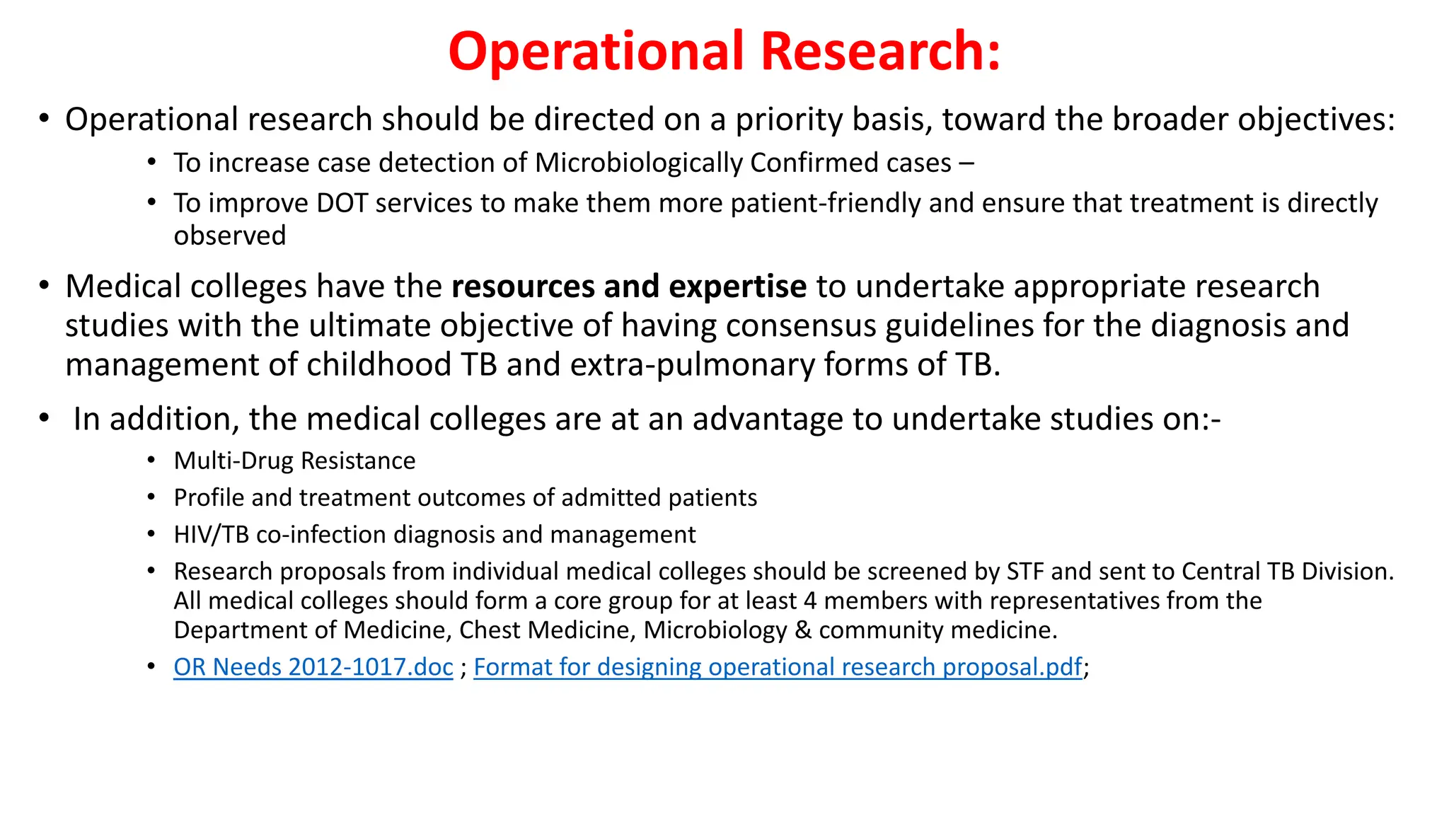 OPerational Reaserch-guidelinesfor tbpptx | PPTX