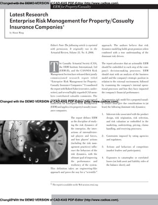 Operational and reputational risk: Essential components of ERM | PDF