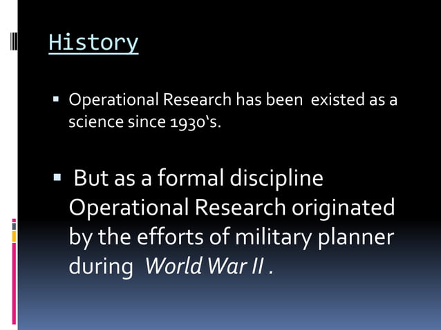 Operational reseach ppt | PPTX