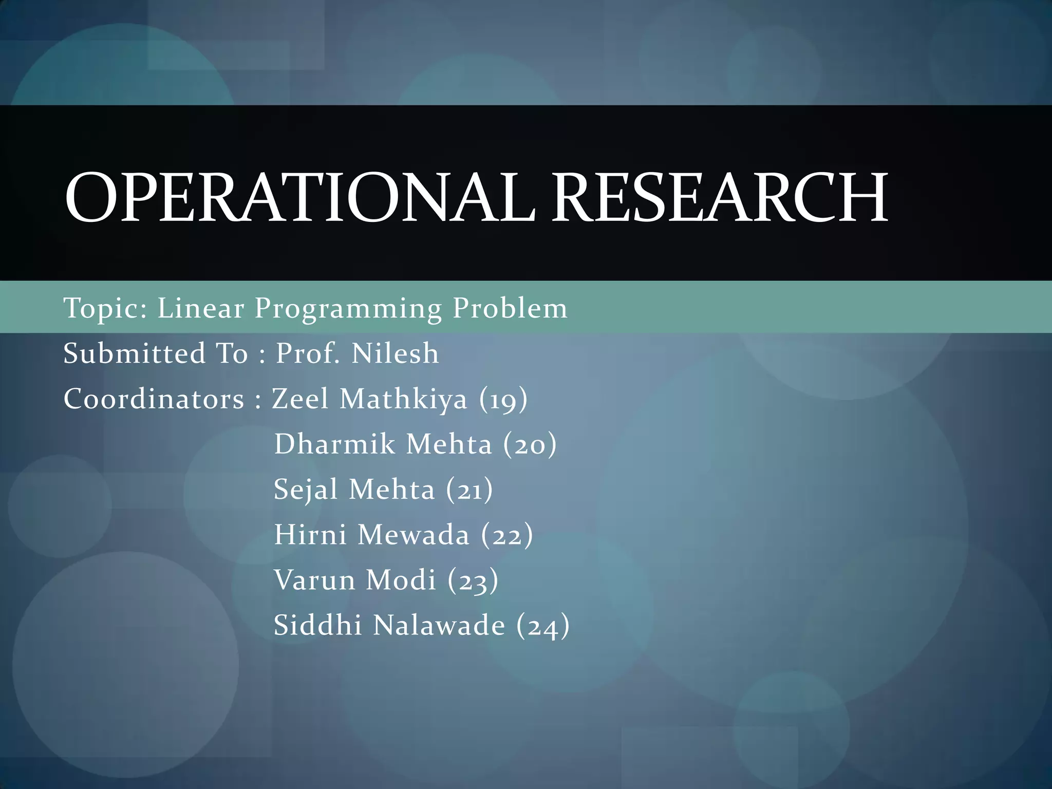 Linear Programming Feasible Region Ppt
