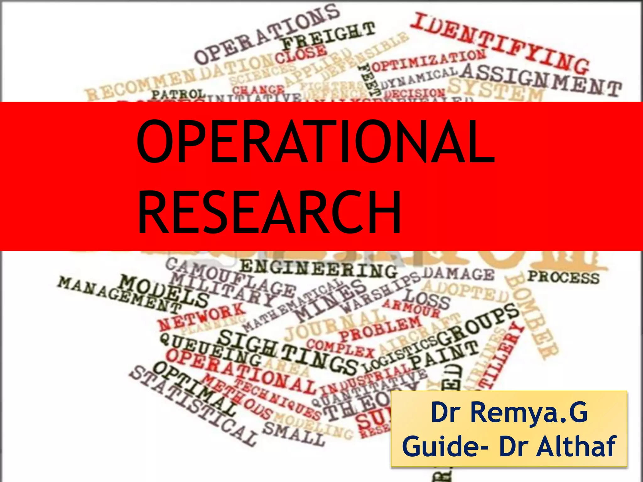 Operational Research | PPTX