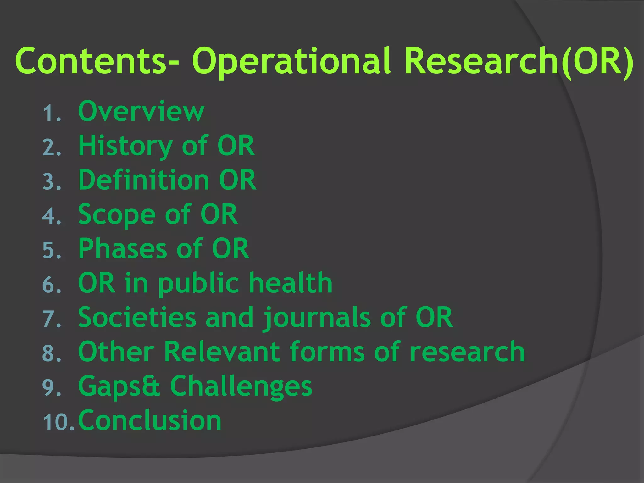 Operational Research | PPTX