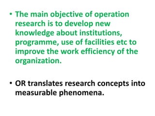 OPERATIONAL RESEARCH | PPTX