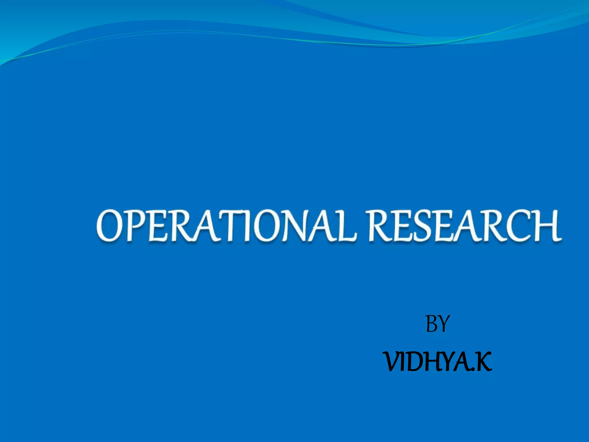 Operational Research Queuing Theory Pptx