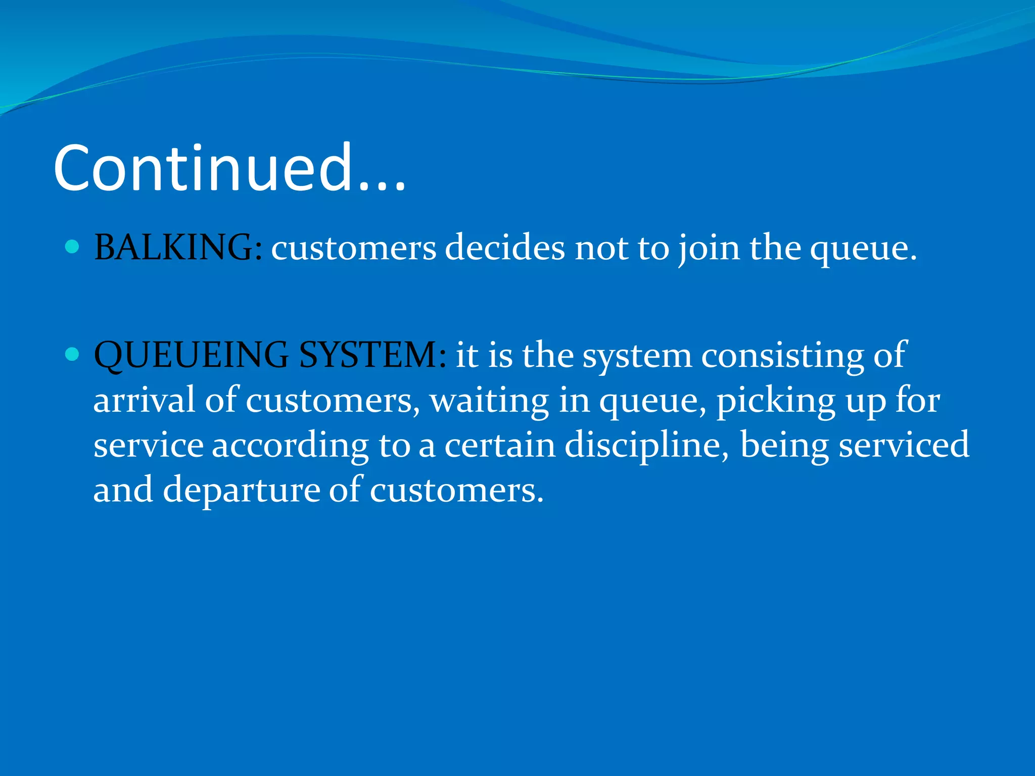 Operational research queuing theory | PPTX