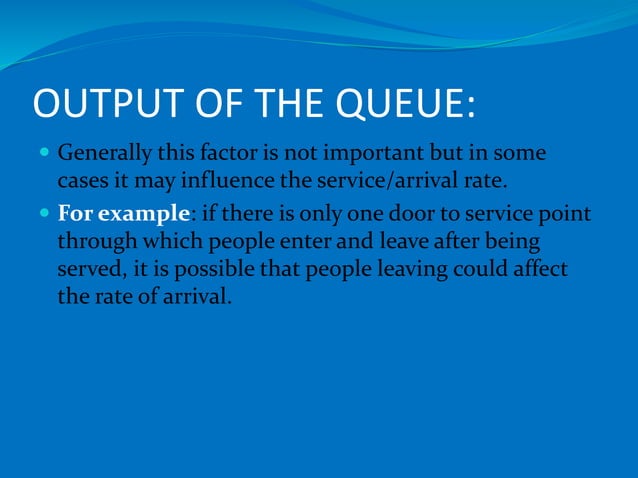 Operational research queuing theory | PPTX