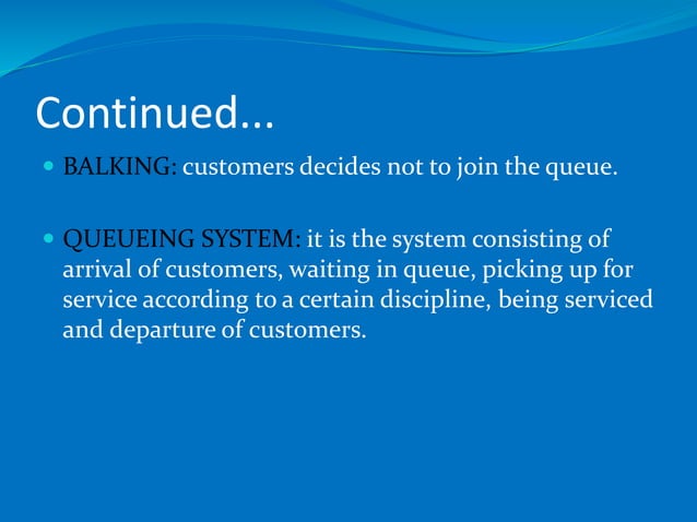 Operational research queuing theory | PPTX