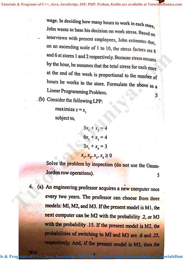 Operational research 4 dec 2019 tutorialsduniya | PDF