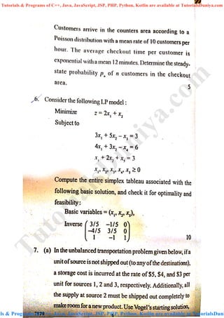 Operational research 4 dec 2019 tutorialsduniya | PDF