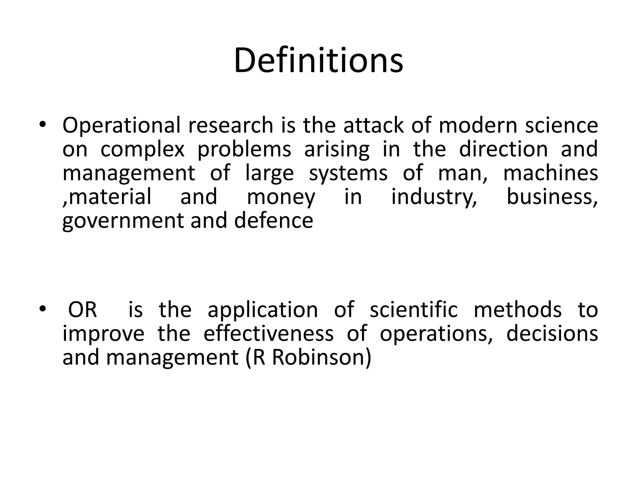 Operational research ppt | PPTX