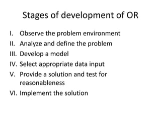 Operational research ppt | PPTX