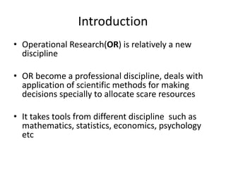 Operational research ppt | PPTX