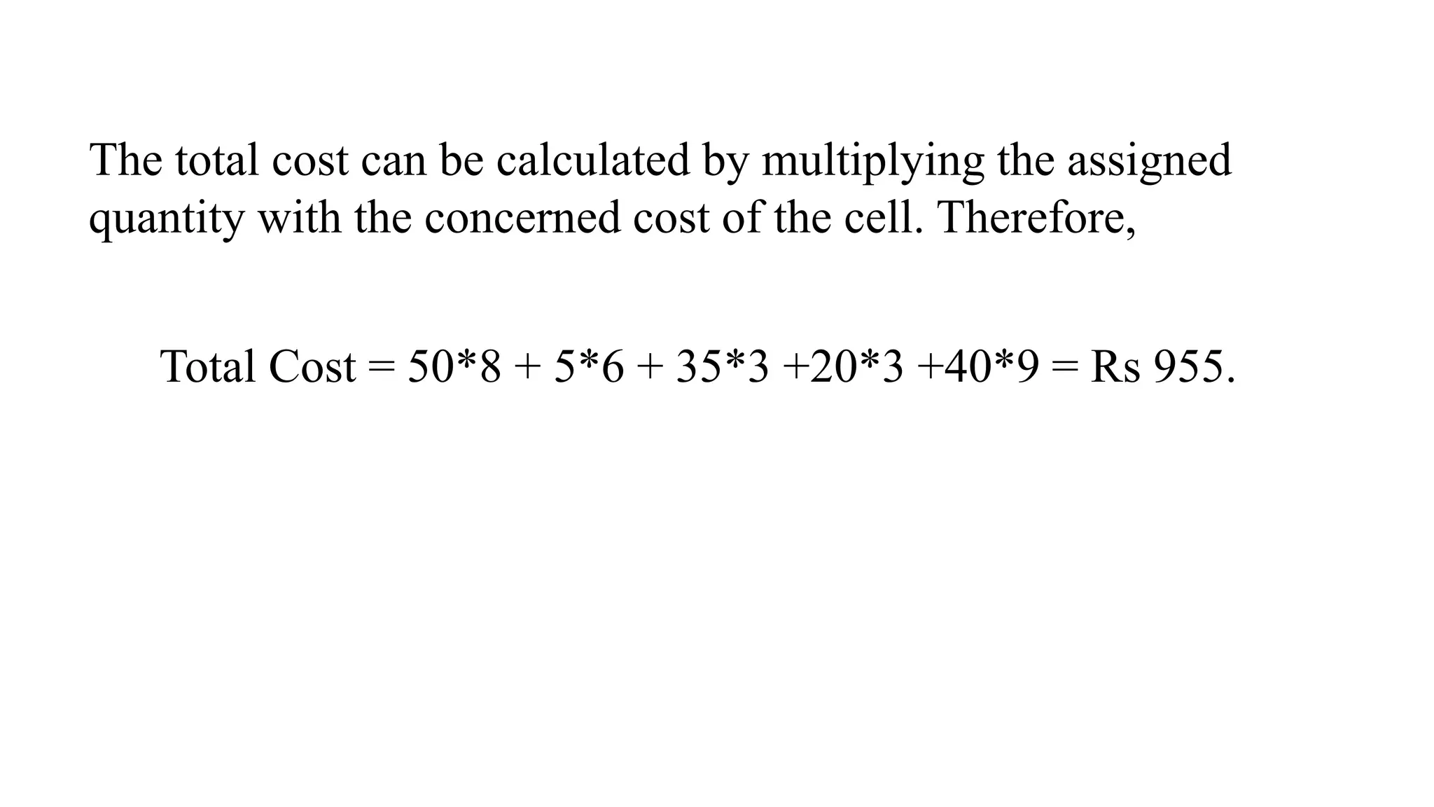 LEAST COST METHOD | PPTX