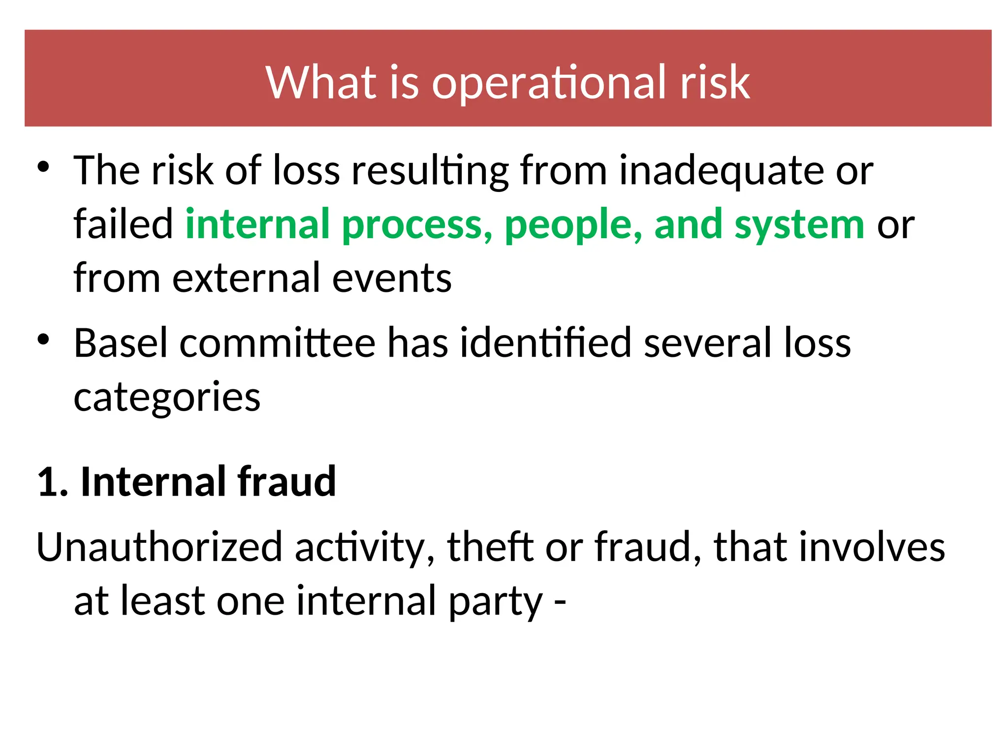 Operational Risk and its importance an d | PPT