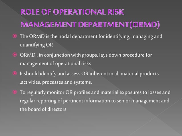 Operational risk ppt | PPT