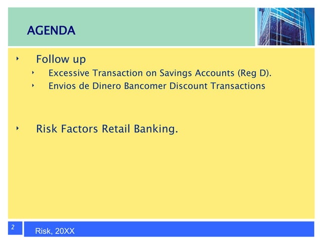 Operational Risk Committee Presentation Sample | PDF