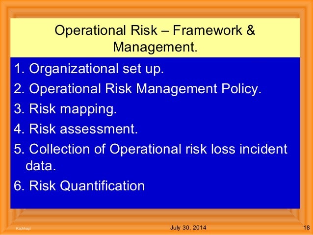 Operational risk & incident reporting