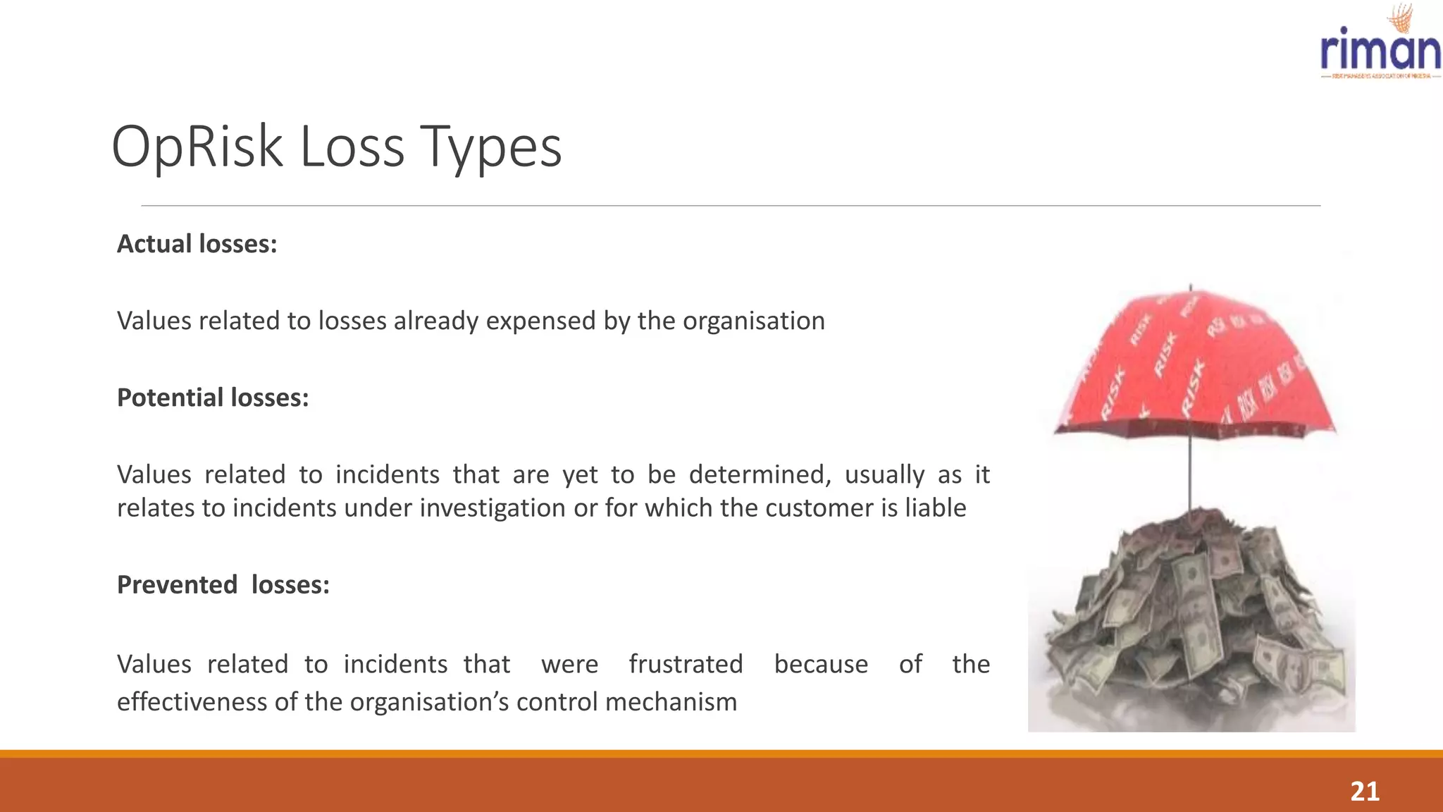 Operational Risk Management - A Gateway to managing the risk profile of ...