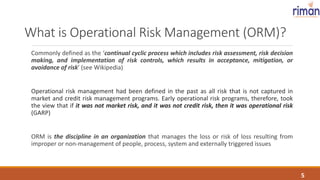 Operational Risk Management - A Gateway to managing the risk profile of ...
