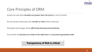 Operational Risk Management - A Gateway to managing the risk profile of ...
