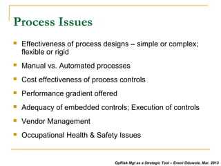 Operational risk management a strategic tool | PPT