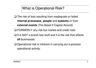 Operational risk management and measurement | PDF