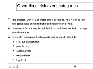 Operational risks | PPT