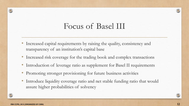 Operational Risk Management Under Basel II & Basel III | PPT | Business ...