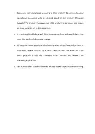 Operational taxonomic unit (OTUs) | PDF