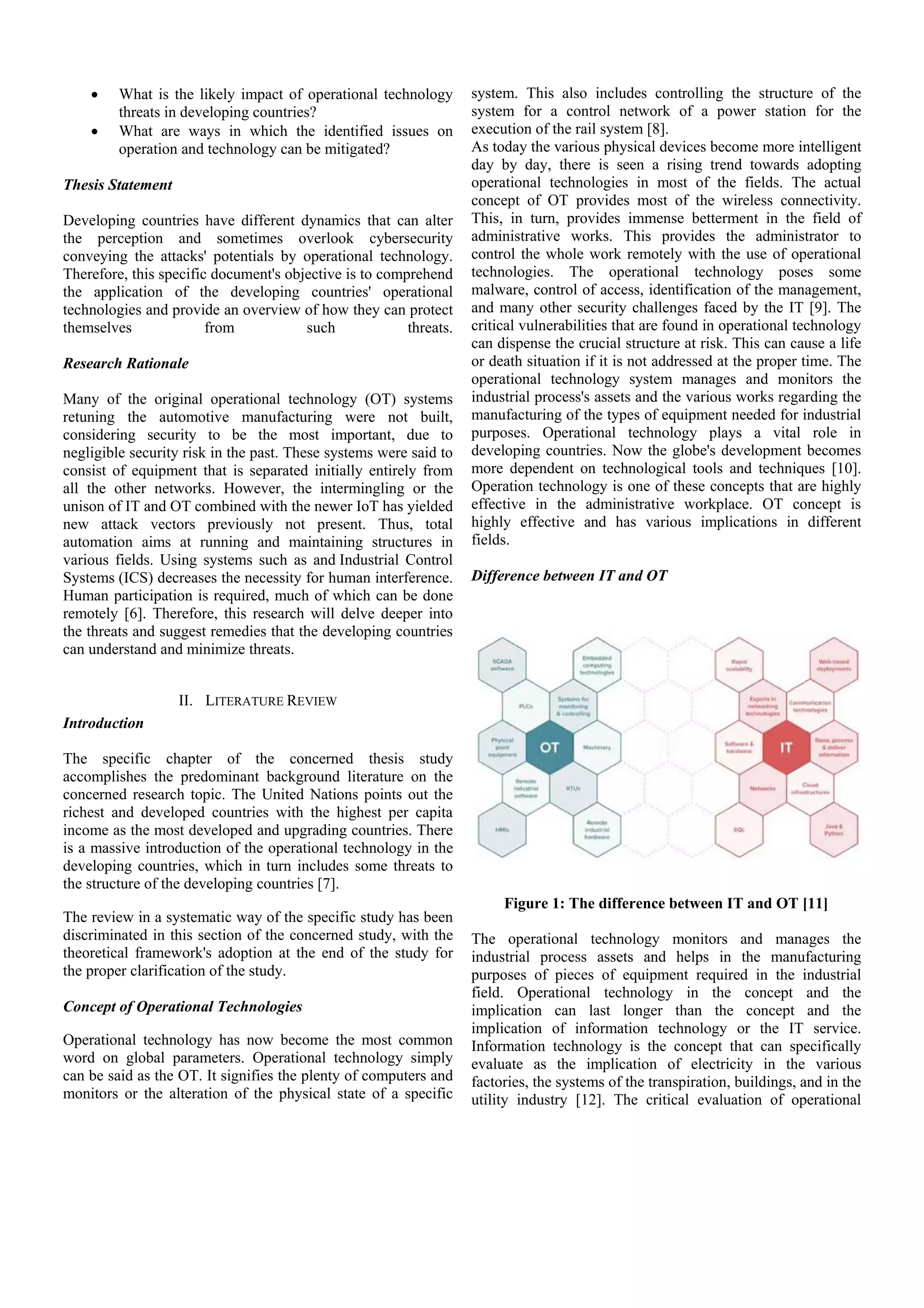 Operational technology threats in developing countries and possible ...