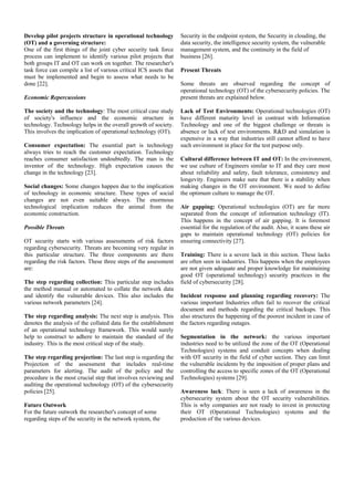 Operational technology threats in developing countries and possible ...