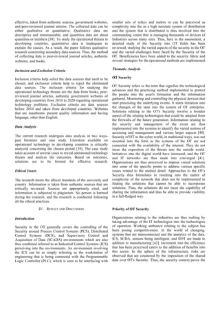 Operational technology threats in developing countries and possible solution | PDF