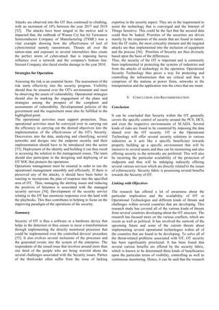 Operational technology threats in developing countries and possible ...