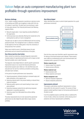 Operational turnaround at auto components manufacturer | PDF