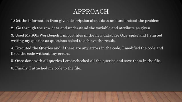 Operation Analytics And Investigating Metric Spikepptx Databases Computer Software And