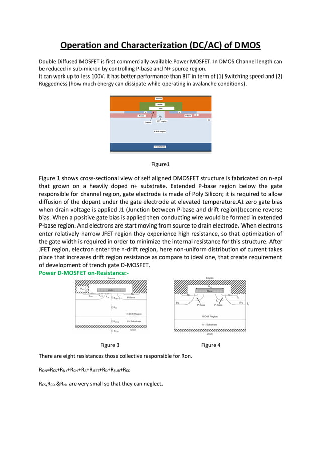 Operation and Characterization DMOS | PDF