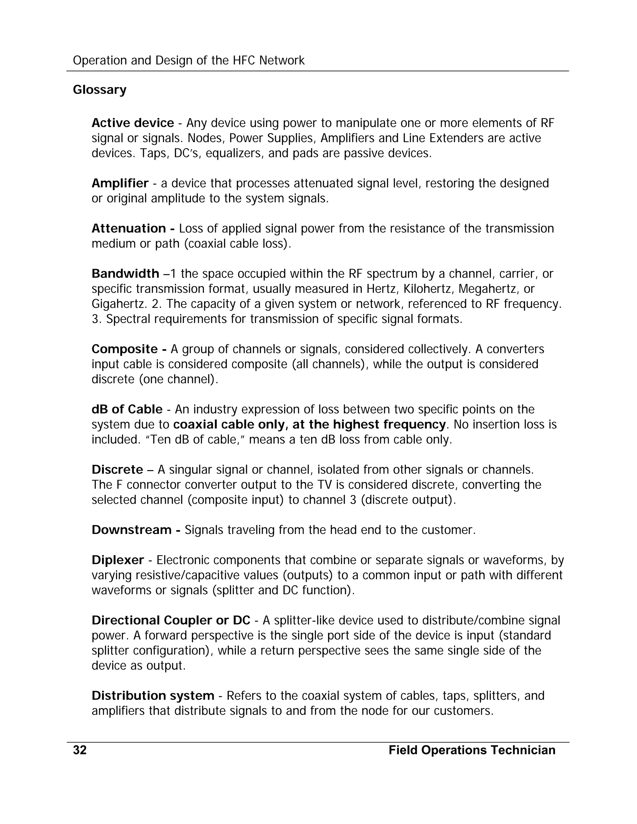 Operation and design hfc | PDF