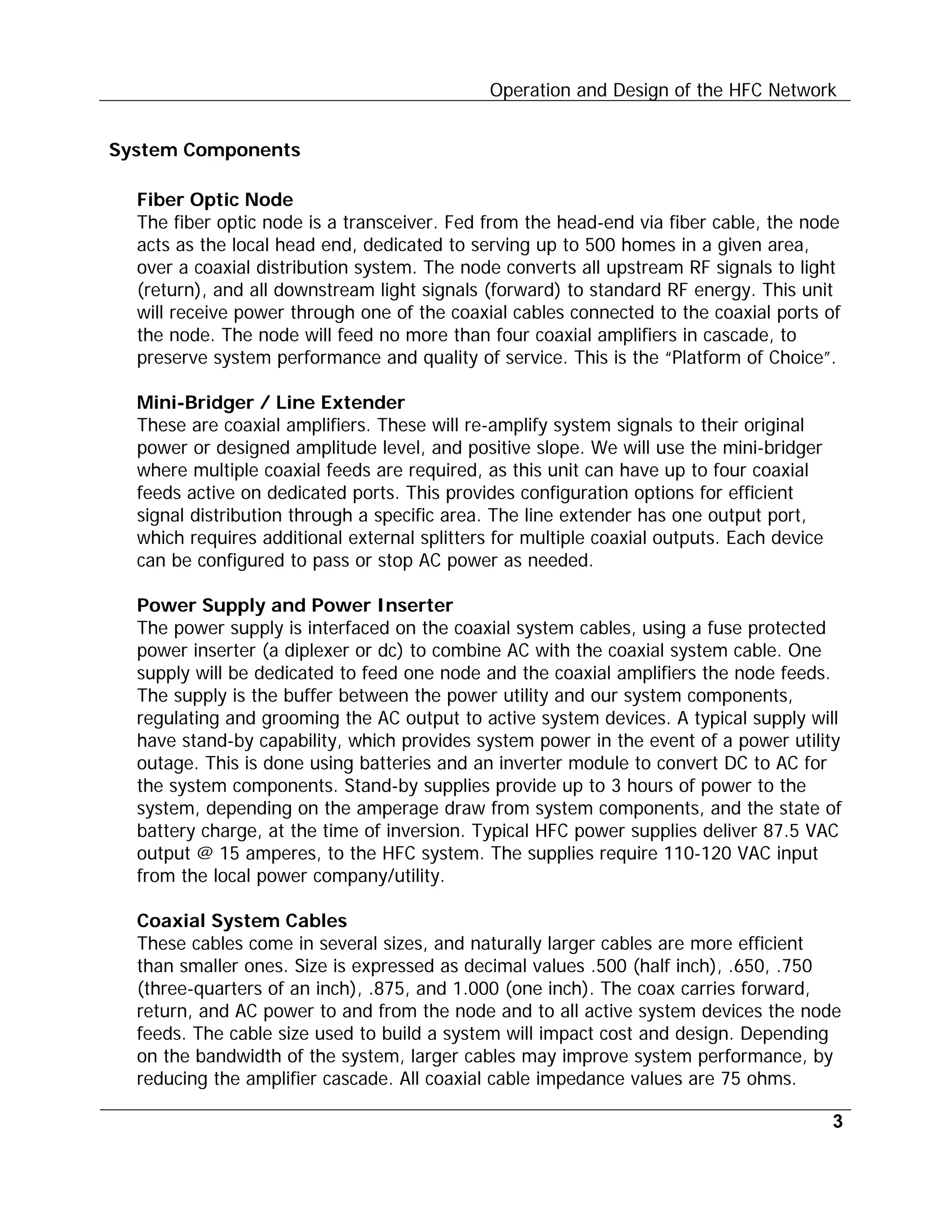 Operation and design hfc | PDF