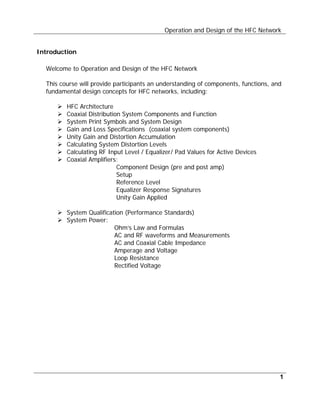 Operation and design hfc | PDF