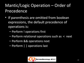 Operation and expression in c++ | PPT | Programming Languages | Computing